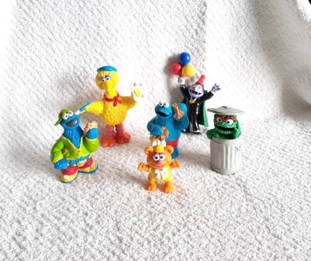 Sesame Street Pvc Figures Lot of 6 Vintage Jim Henson Muppets Applause ...