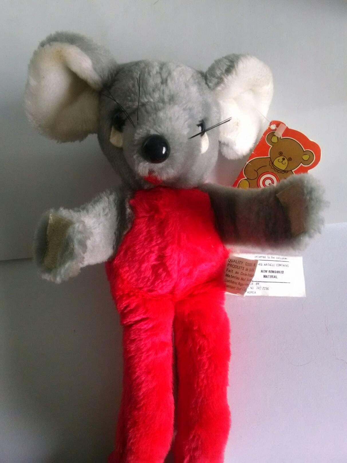 Stuffed Animals & Plushies Toys & Games Knee Hugger RARE Plush Mouse ...