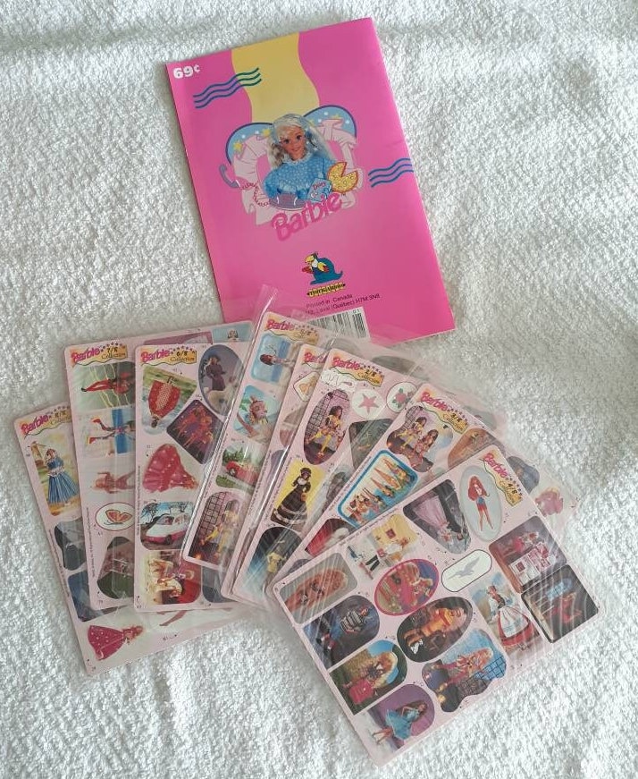 RARE Barbie Sticker Album With 8 Full Packs of Stickers | Etsy