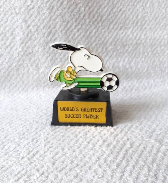 Snoopy World's Greatest Soccer Player Vintage Statue Aviva - Etsy