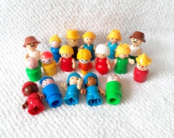 4 Vintage Fisher Price Little People All Plastic Set of 4 Dads Men - Etsy