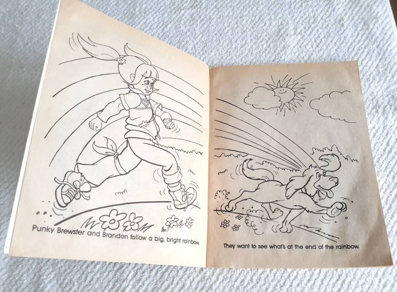 Punky Brewster Coloring Book Vintage Golden Whitman - Etsy