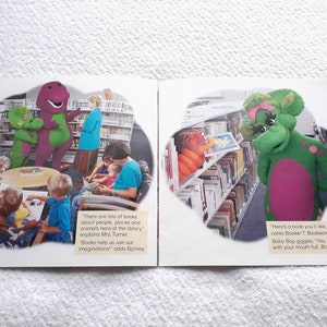 Barney and Baby Bop Go to the Library Vintage Softcover Book - Etsy