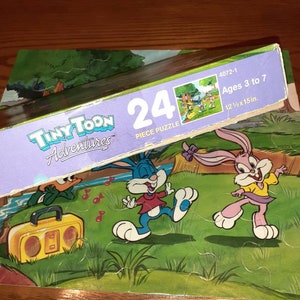Tiny Toons Vintage 24 Piece Puzzle Milton Bradley Cartoon Characters ...