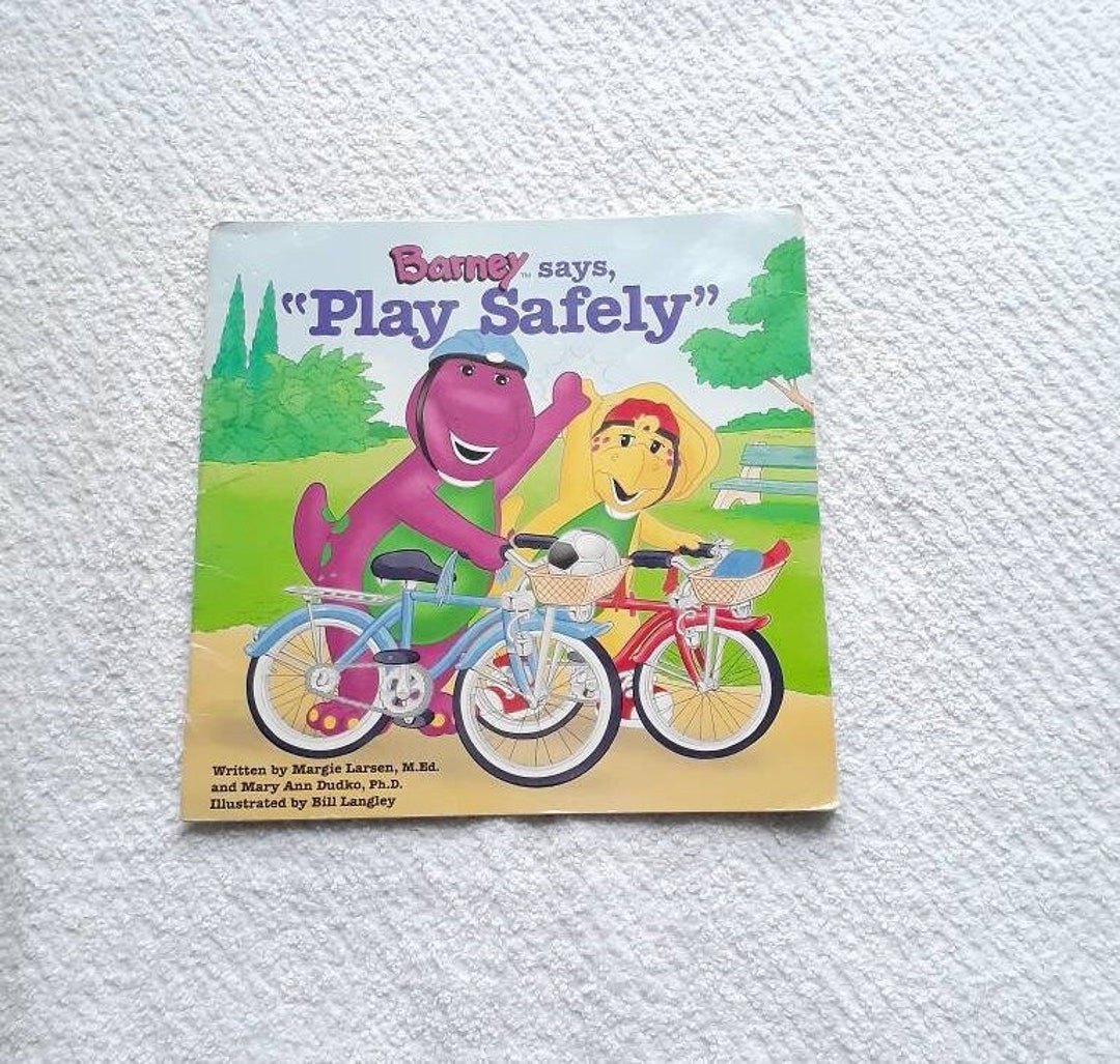 Barney Play Safely Vintage Softcover Book Margie Larsen - Etsy