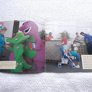 Barney and Baby Bop Go to the Library Vintage Softcover Book - Etsy