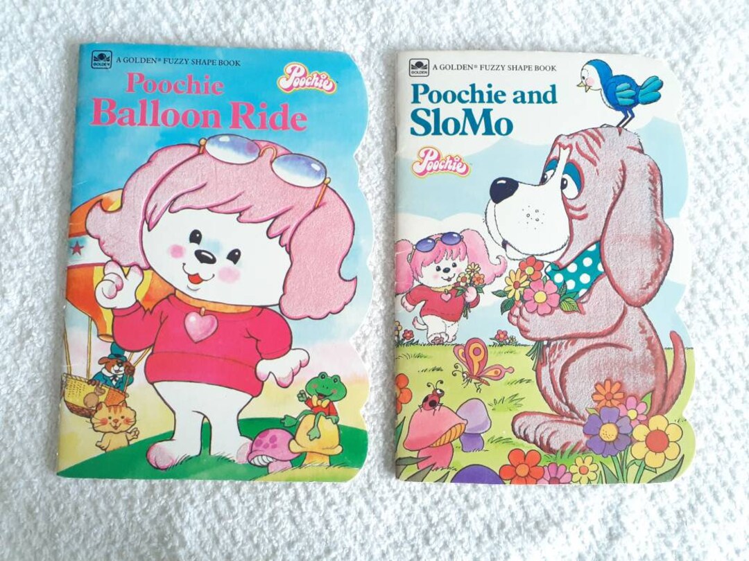 Two Poochie Fuzzy Shape Vintage Golden Books Balloon Ride Poochie and ...