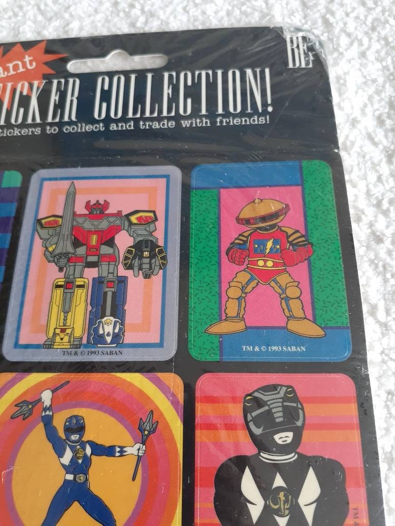 Vintage Mighty Morphin Power Rangers Sticker Sheet Collection - Etsy