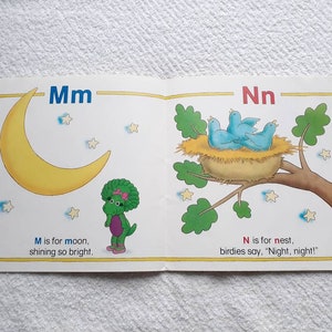 Baby Bop's ABC Book Vintage Barney Character Alphabet Letters - Etsy