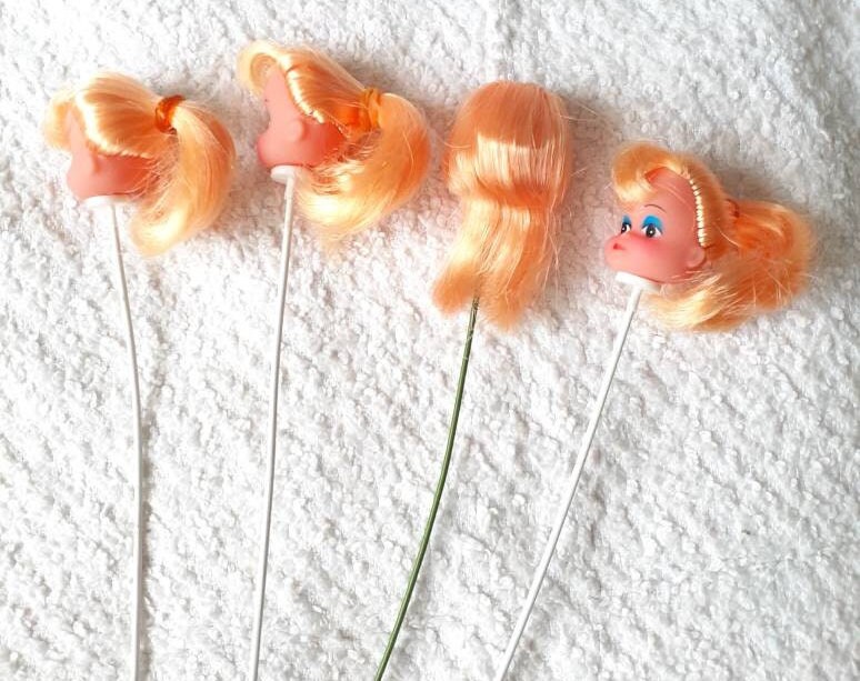Vintage Ponytail Miniature Doll Heads for Crafting Barbie - Etsy