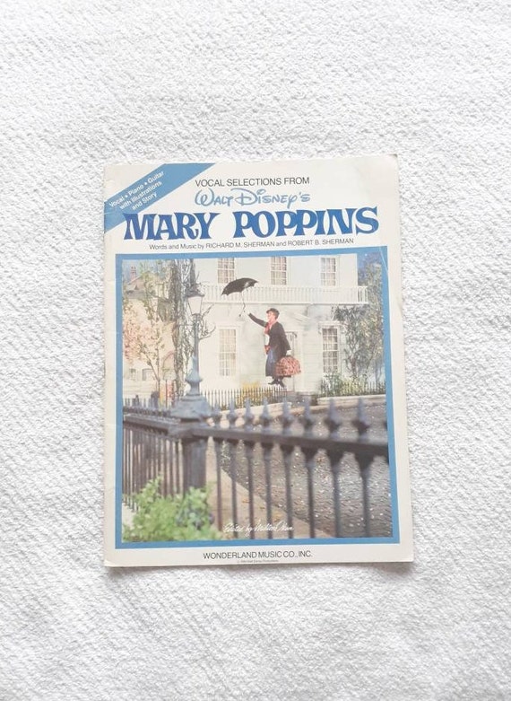 Mary Poppins Vocal Selections Songbook for Piano Guitar With - Etsy