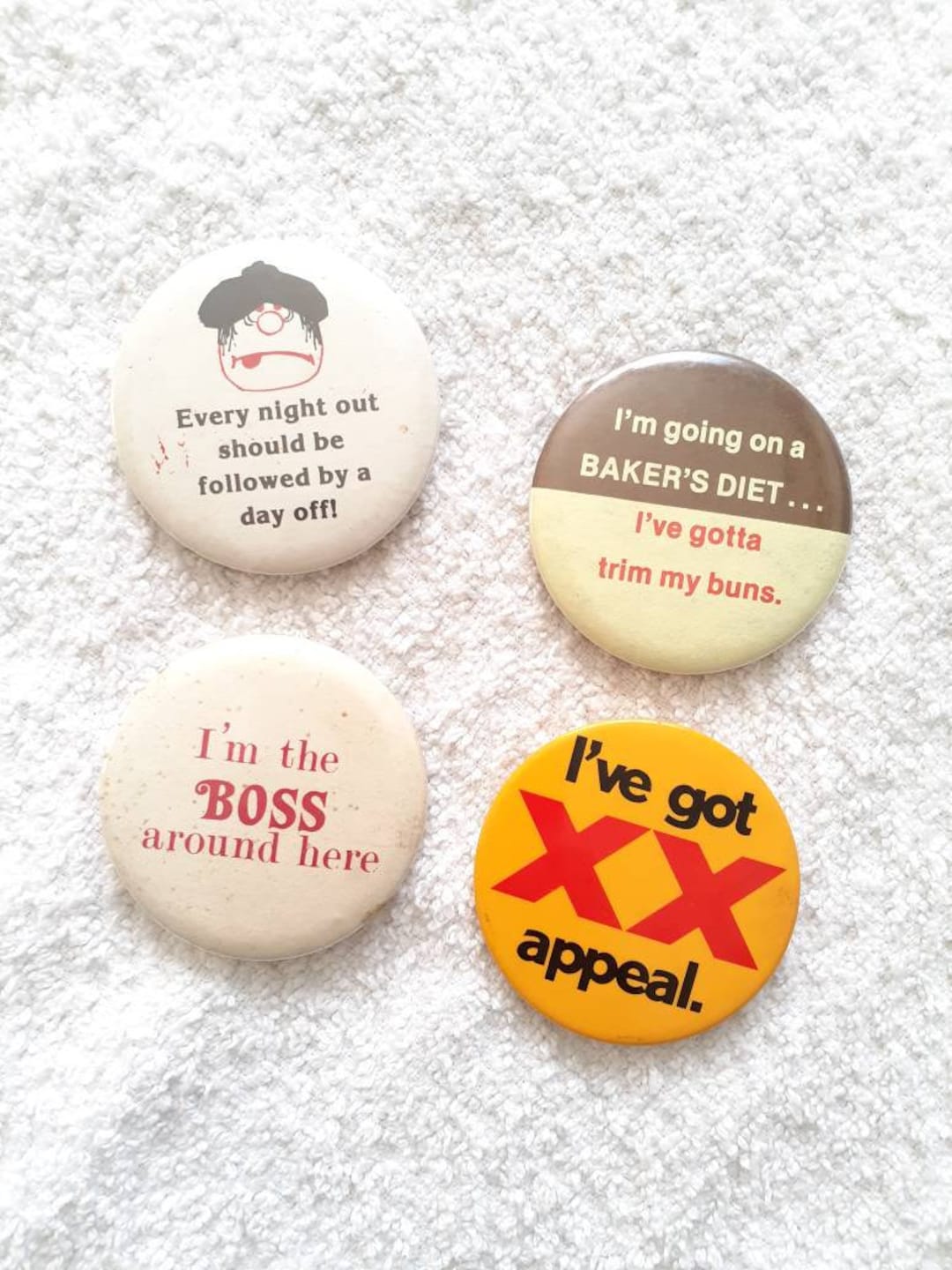 Boss Vintage Button Pinback Lot 80s Jacket Pins - Etsy