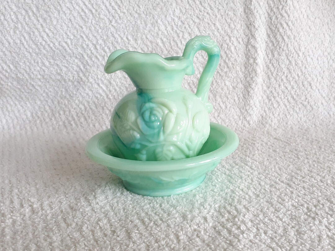 Avon Jadeite Pitcher Stand Vintage Collectable Glass Soap Dish - Etsy