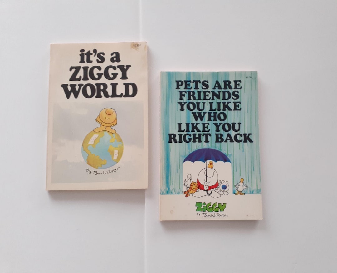 Ziggy Books Comic Character Tom Wilson It's A Ziggy World and Pets Are ...