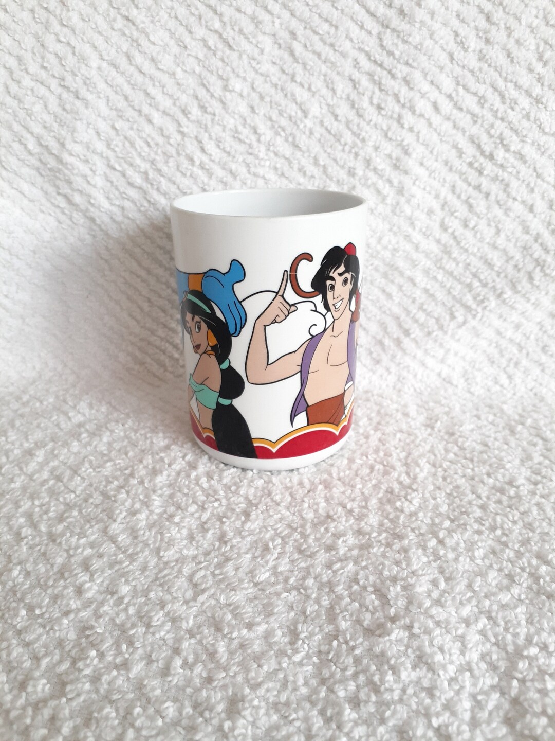 Disney Aladdin Plastic Cup Genie Jasmine Characters Vintage Trudeau ...