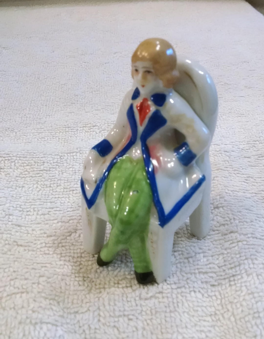 Porcelain Man Chair Knick Knack VTG Japan - Etsy