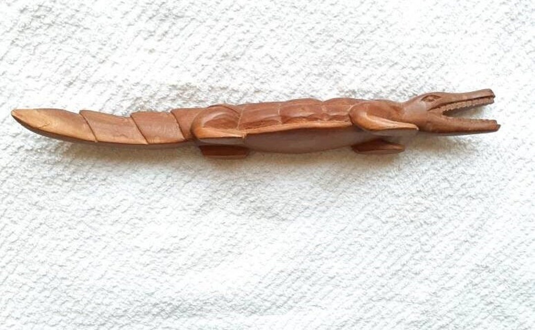 Wood Carving Alligator Crocodile Vintage Decor Folk Art - Etsy