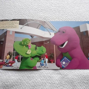 Barney and Baby Bop Go to the Library Vintage Softcover Book - Etsy