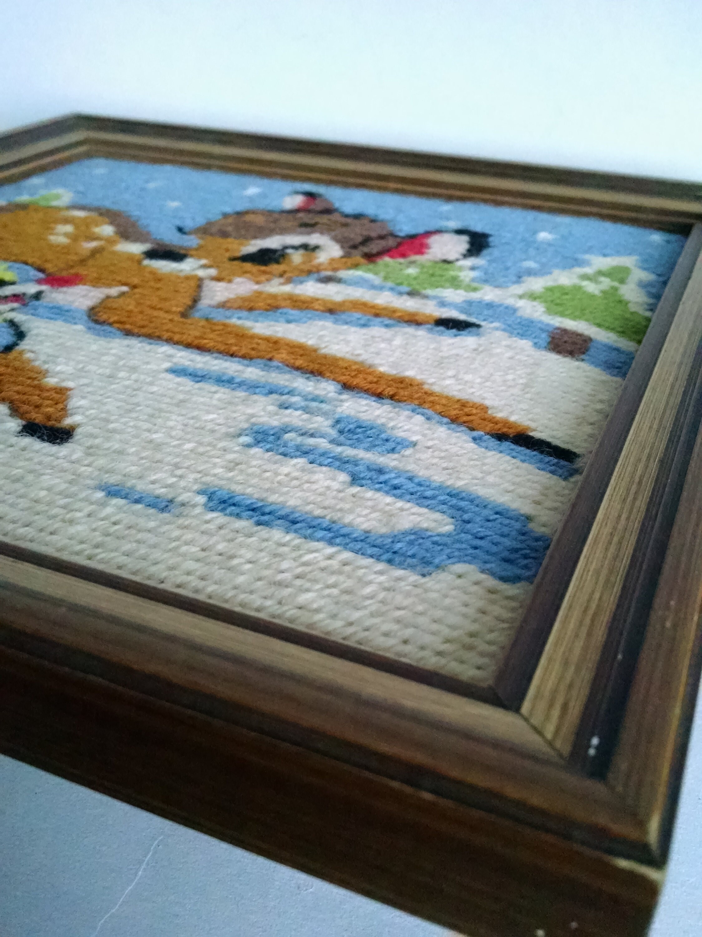 Bambi and Thumper Vintage Needlepoint Framed Wall Hanging - Etsy