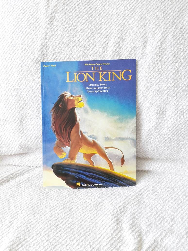 Sheet Music Booklet The Lion King 90s Piano Vocal | Etsy
