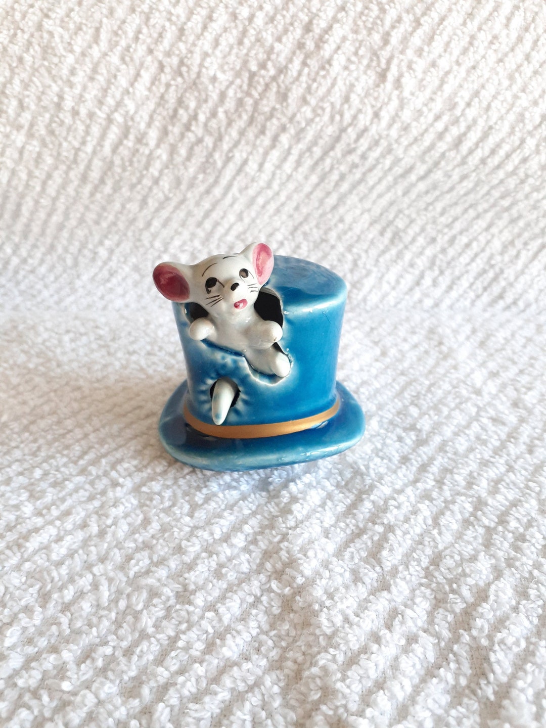 Little Ceramic Mouse in Hat Vintage Knick Knack 80's Home Decor - Etsy