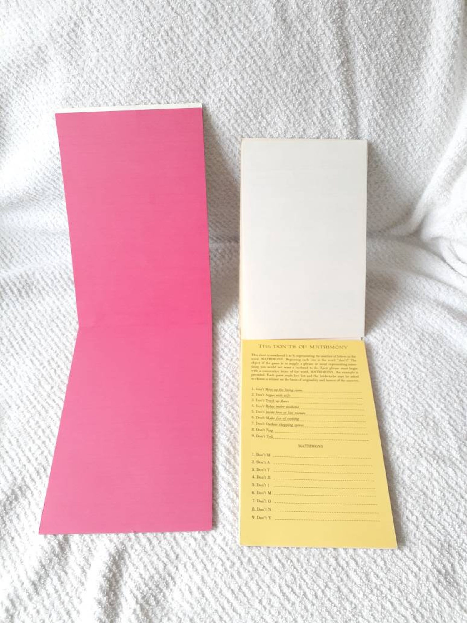 Letter Writing Pad Plus Bridal Games Notebook VTG Stationery - Etsy