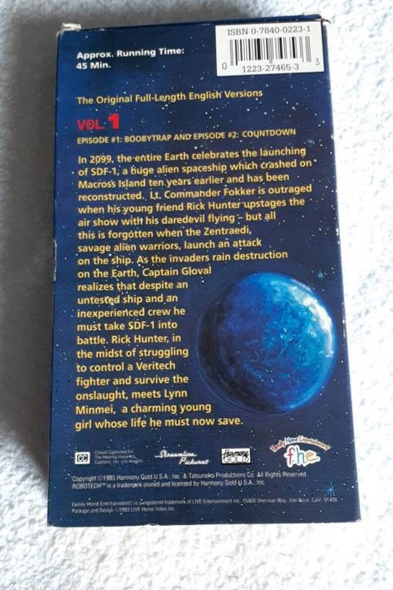 Vintage Fully Animated VHS Robotech Vol 1 Tested Working - Etsy Canada