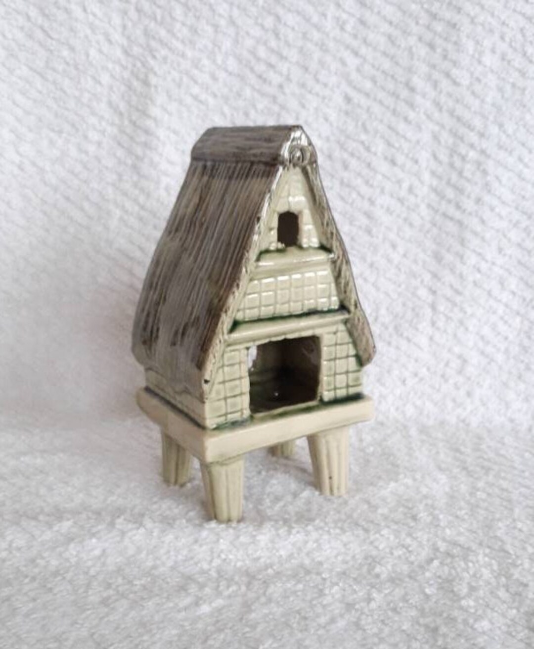 Green Ceramic Bonsai Pagoda Hut Planter Decor - Etsy