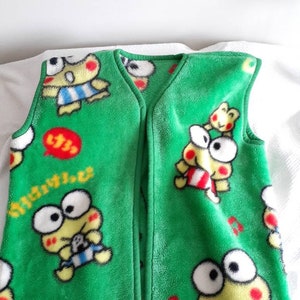 Keroppi Vest Jacket Sanrio Japan '95 Oversize Fleece Long Vintage ...