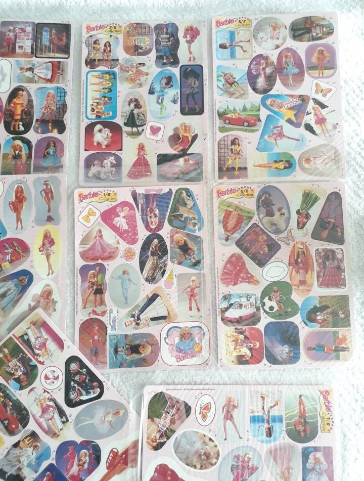 RARE Barbie Sticker Album With 8 Full Packs of Stickers | Etsy