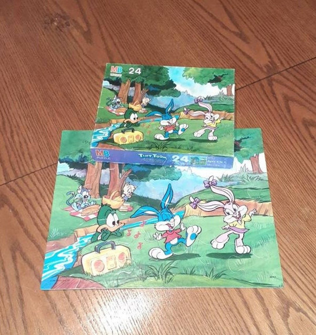 Tiny Toons Vintage 24 Piece Puzzle Milton Bradley Cartoon Characters ...