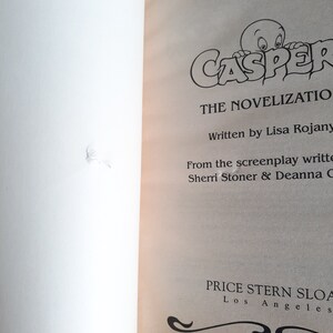 Casper Junior Novelization Vintage Book Softcover With Photos From ...