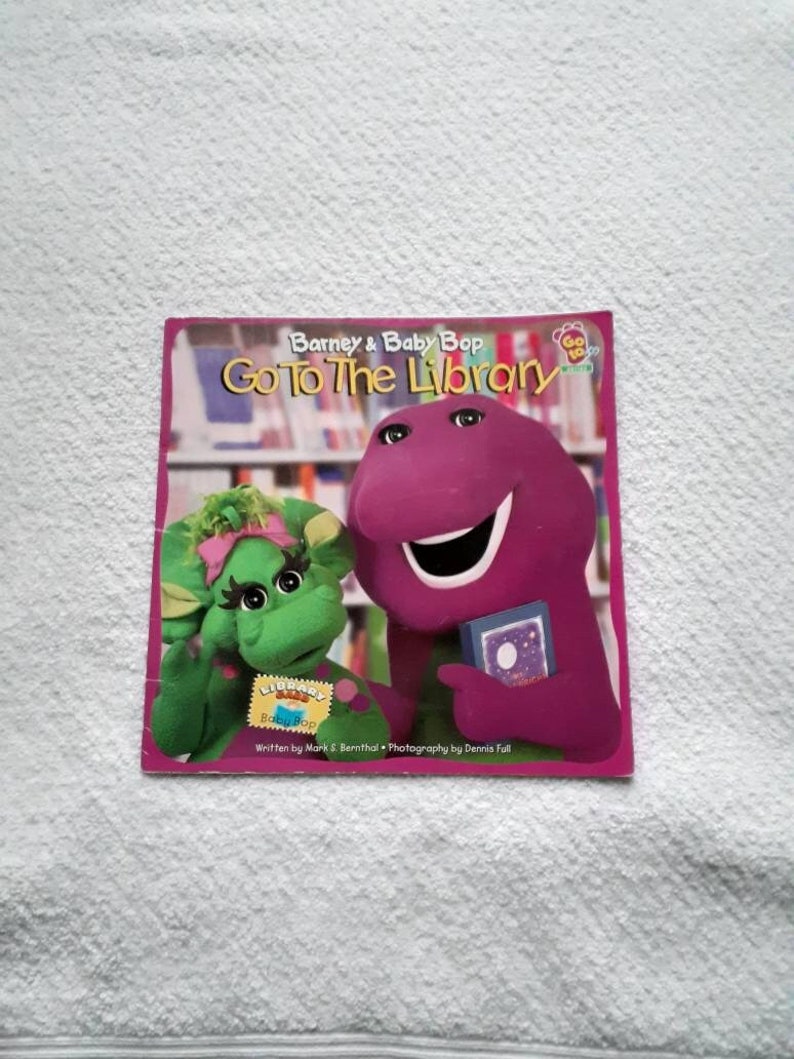 Barney and Baby Bop Go to the Library Vintage Softcover Book - Etsy