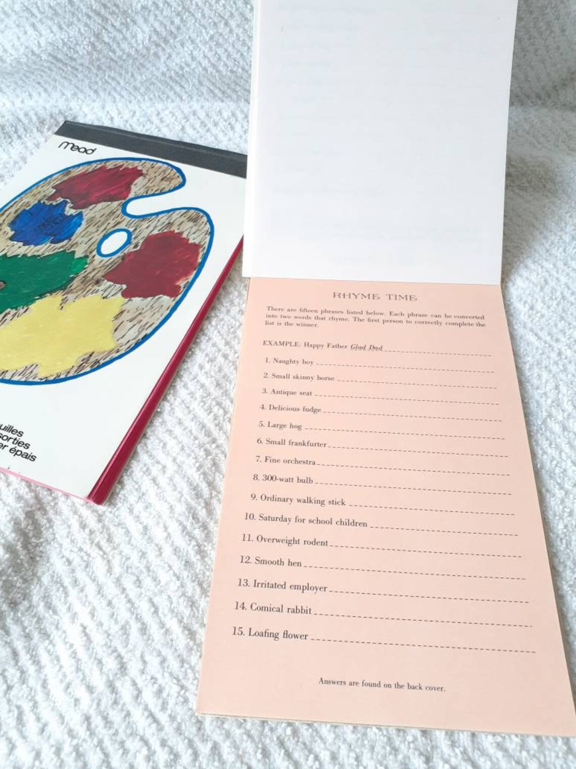 Letter Writing Pad Plus Bridal Games Notebook VTG Stationery - Etsy