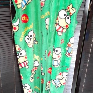 Keroppi Vest Jacket Sanrio Japan '95 Oversize Fleece Long Vintage ...