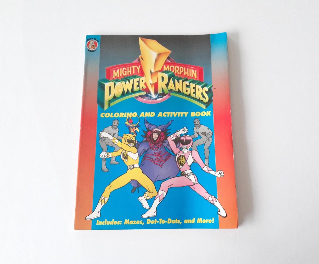 Mighty Morphin Power Rangers Colouring Activity Book Vintage Honey Bear ...