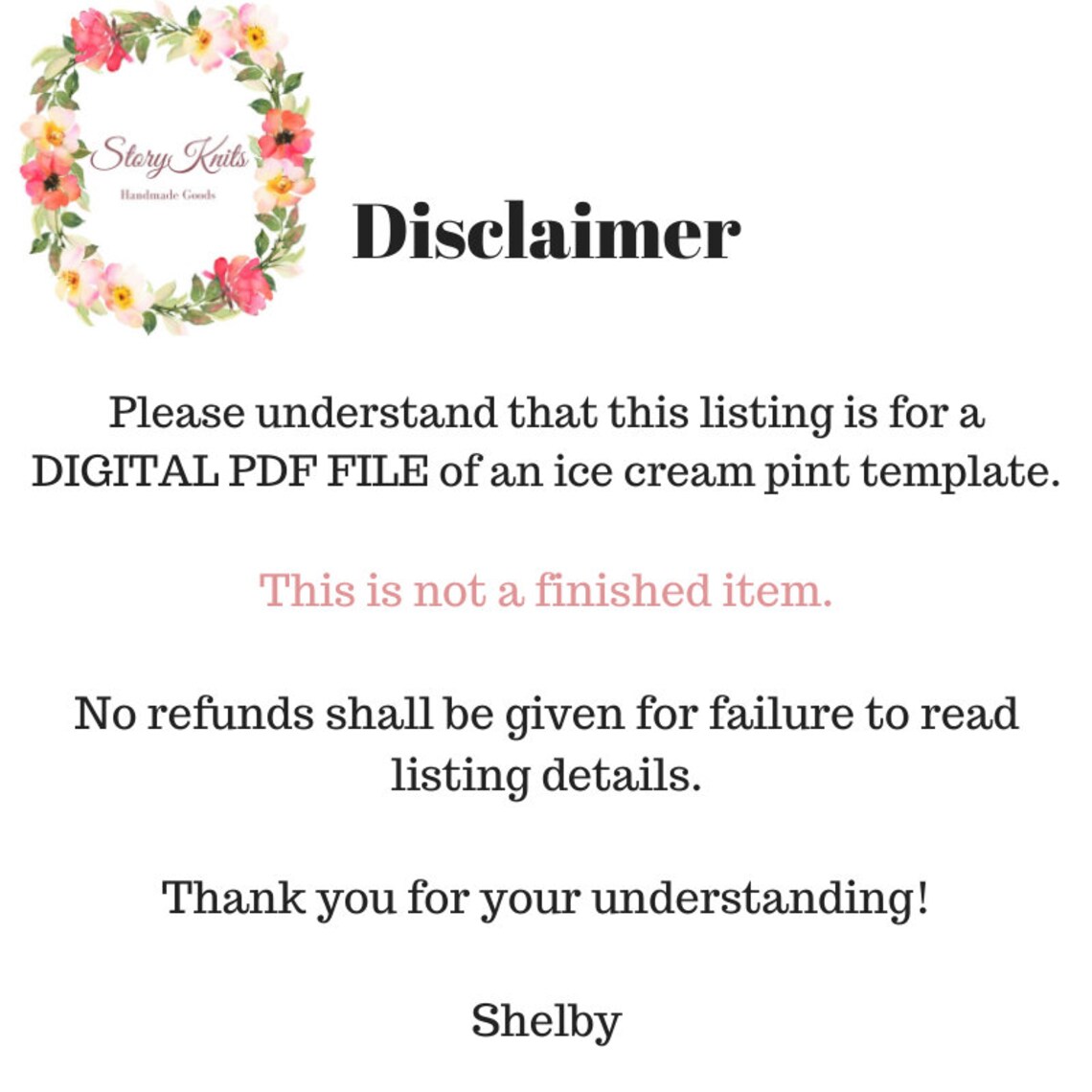PRINTABLE Ice Cream Pint Cozy Template - Downloadable PDF - Handmade ...