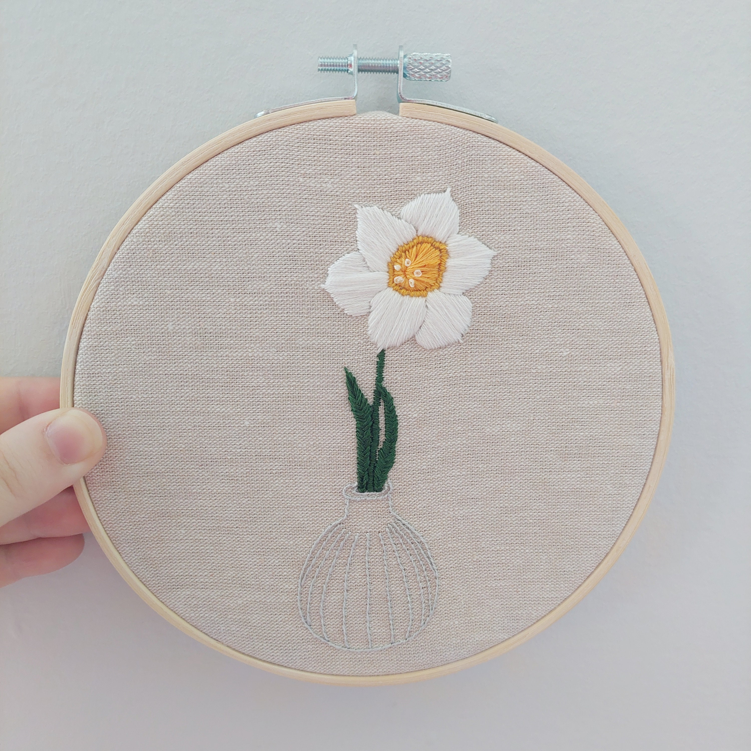 PDF Pattern-daffodil Embroidery Pattern-floral Hand Embroidery-beginner ...