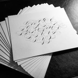 Ornamental Penmanship Connected Alphabet Print 8x10 - Etsy