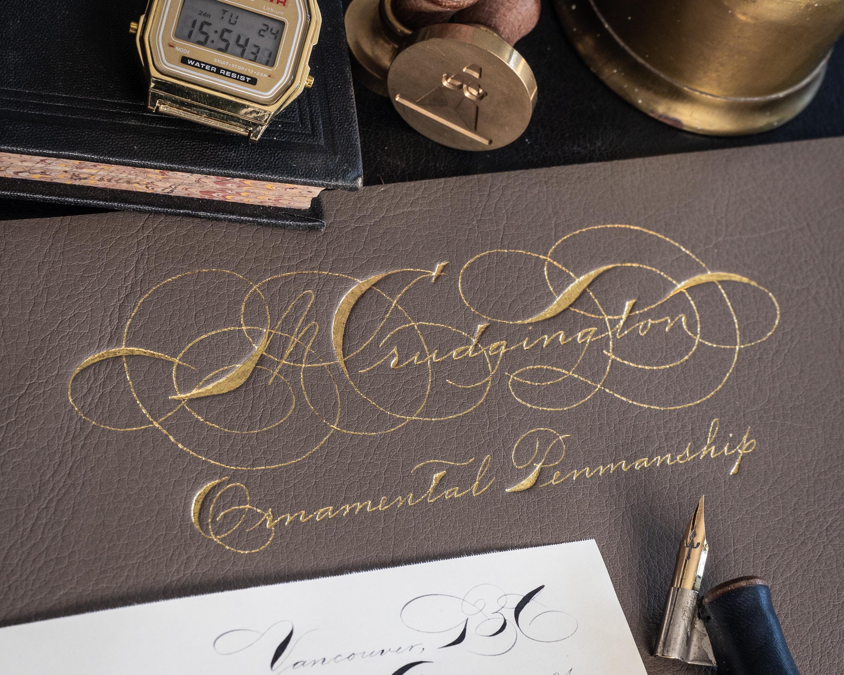 Stone Desktop Leather Blotter - Etsy