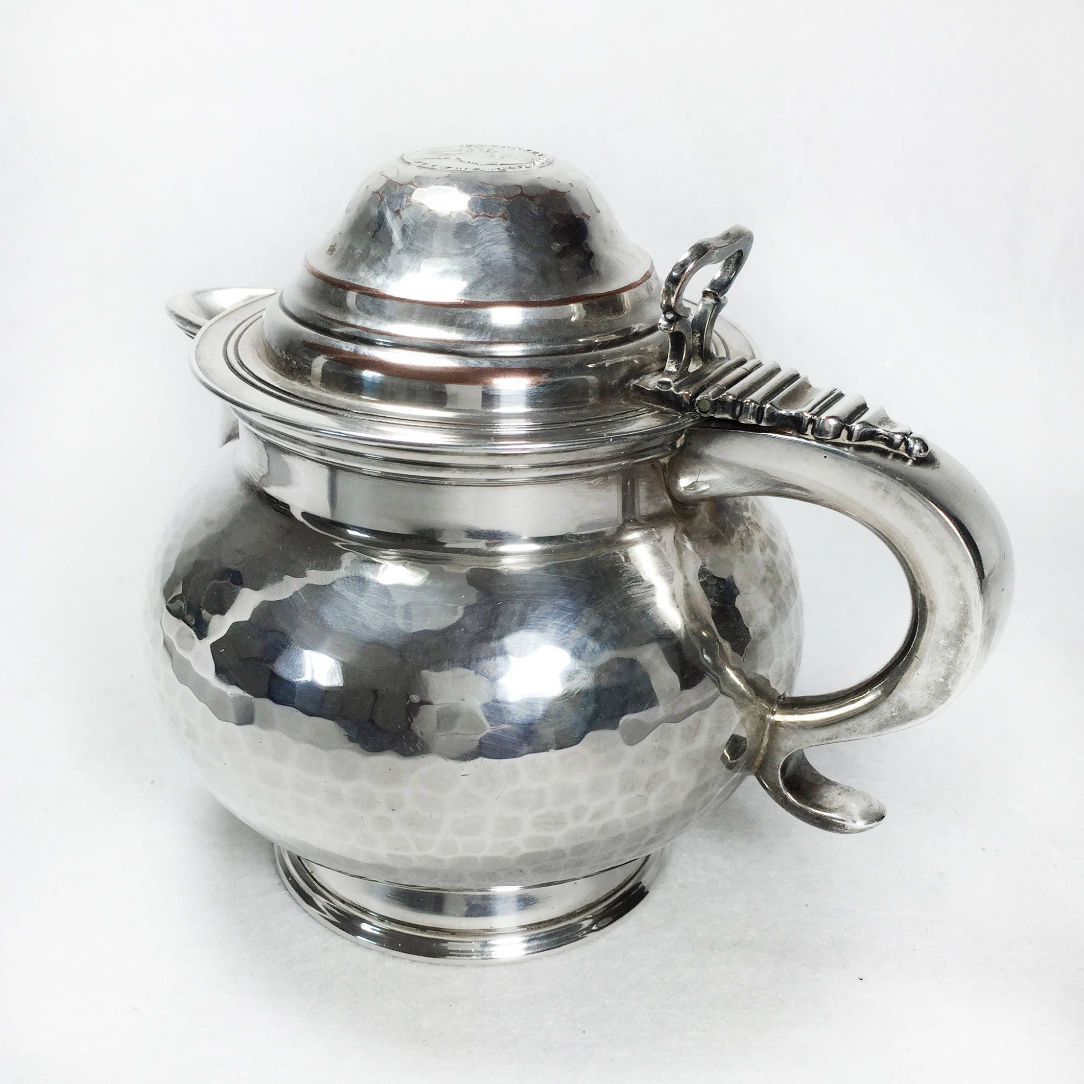 Rare BARKER ELLIS 1787 King George III Shilling Lidded Pitcher ...