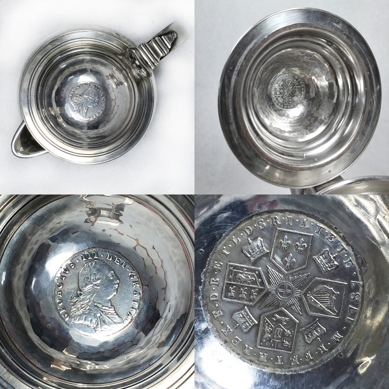 Rare BARKER ELLIS 1787 King George III Shilling Lidded Pitcher ...