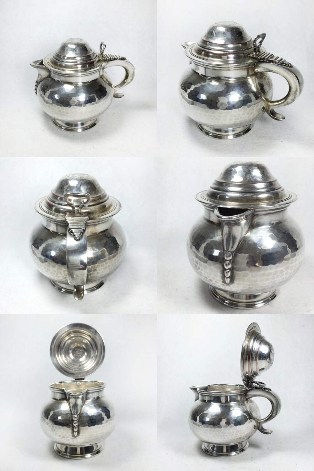 Rare BARKER ELLIS 1787 King George III Shilling Lidded Pitcher ...