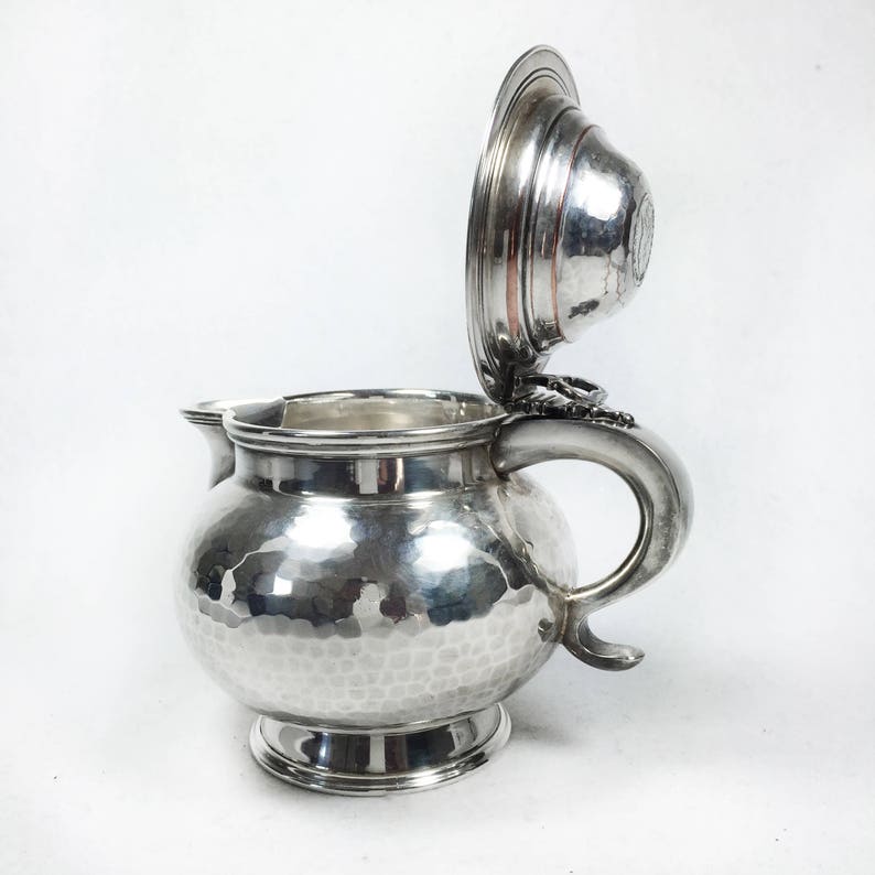 Rare BARKER ELLIS 1787 King George III Shilling Lidded Pitcher ...