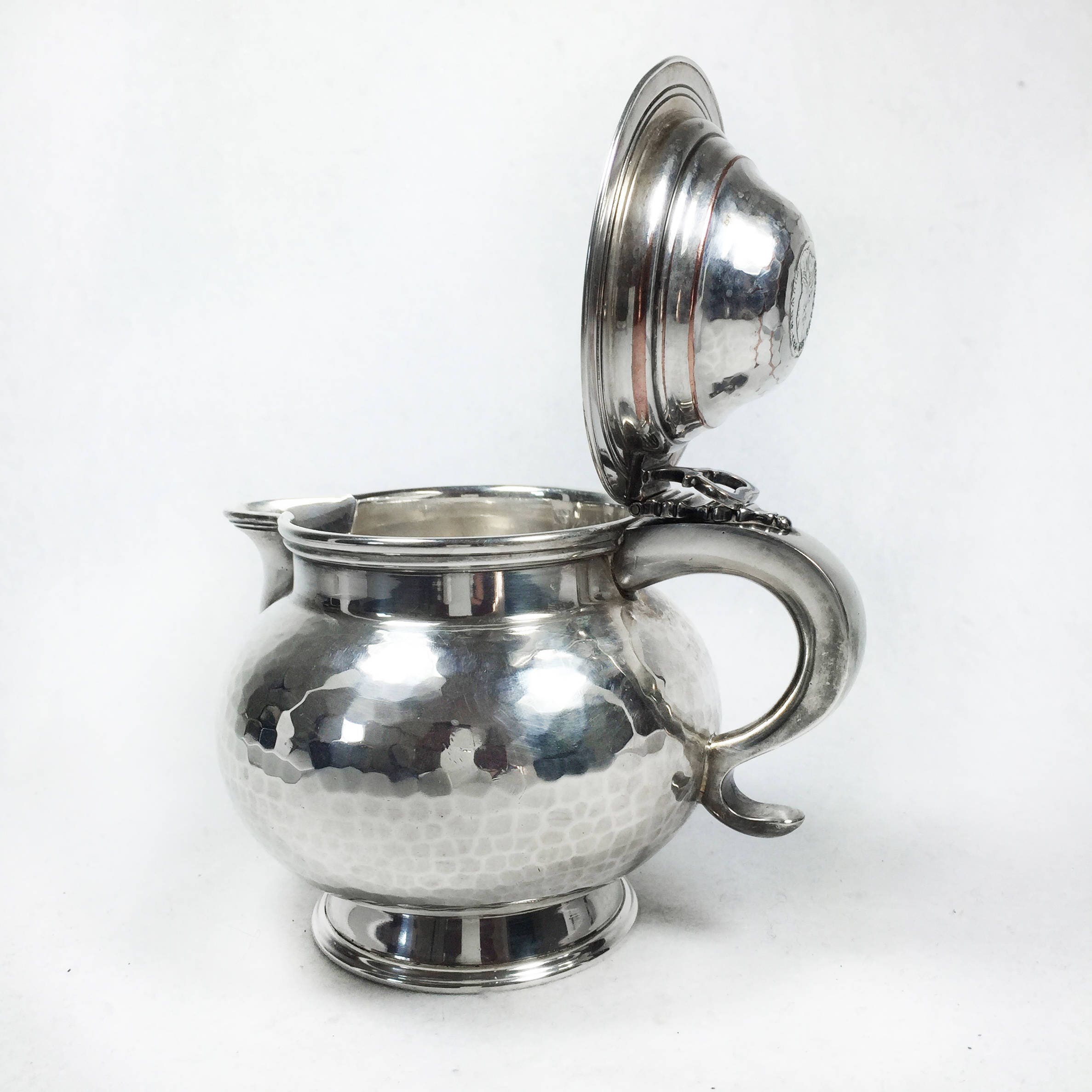 Rare BARKER ELLIS 1787 King George III Shilling Lidded Pitcher ...