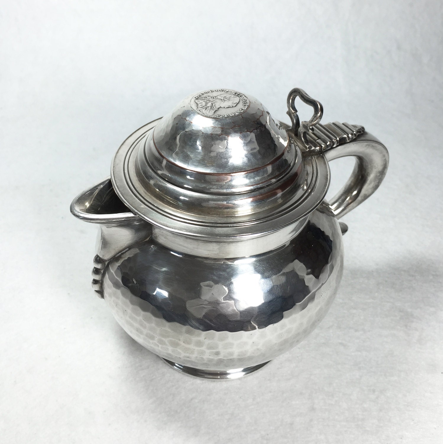 Rare BARKER ELLIS 1787 King George III Shilling Lidded Pitcher ...