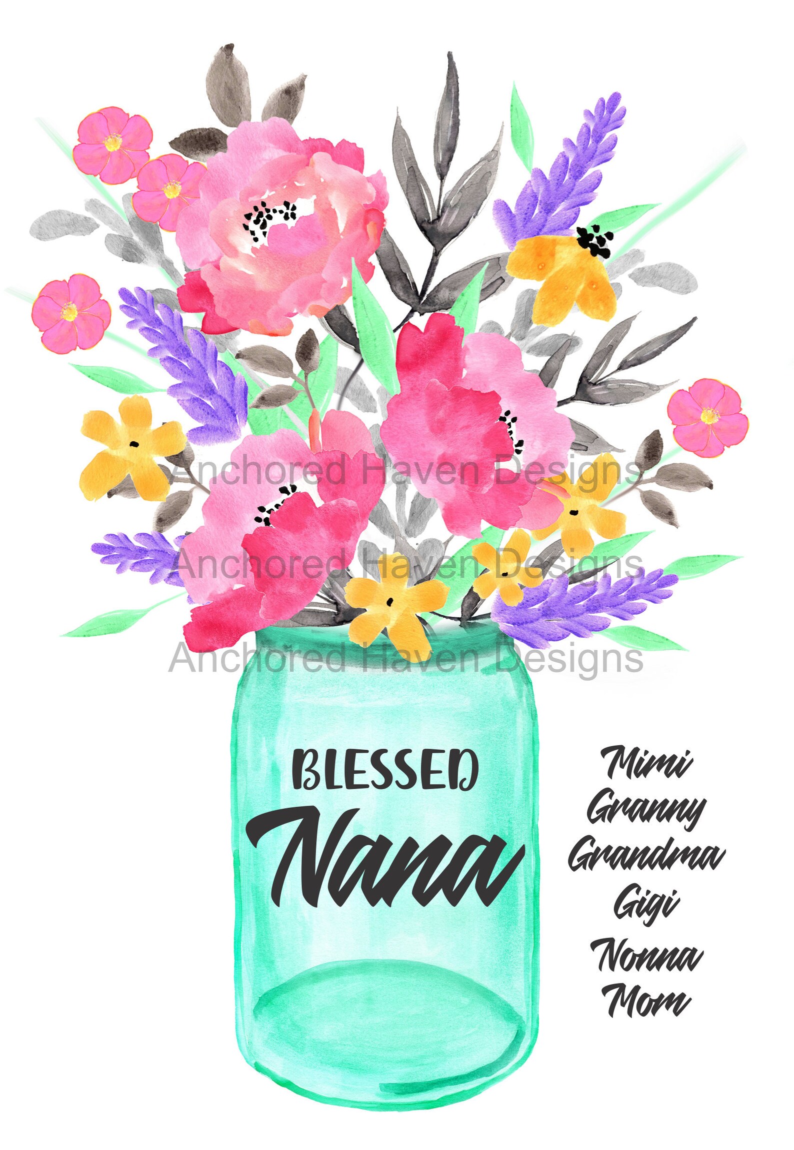 Blessed Nana Sublimation Blessed Nana Blessed Mimi Mothers - Etsy