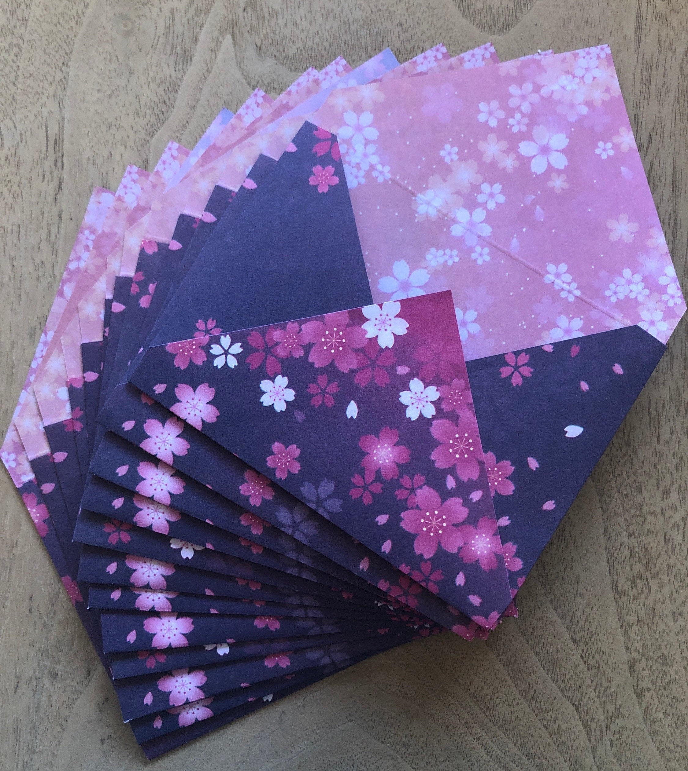 Japanese Style cherry Blossoms Origami Mini Envelopes 12 Pcs. 3x4 ...