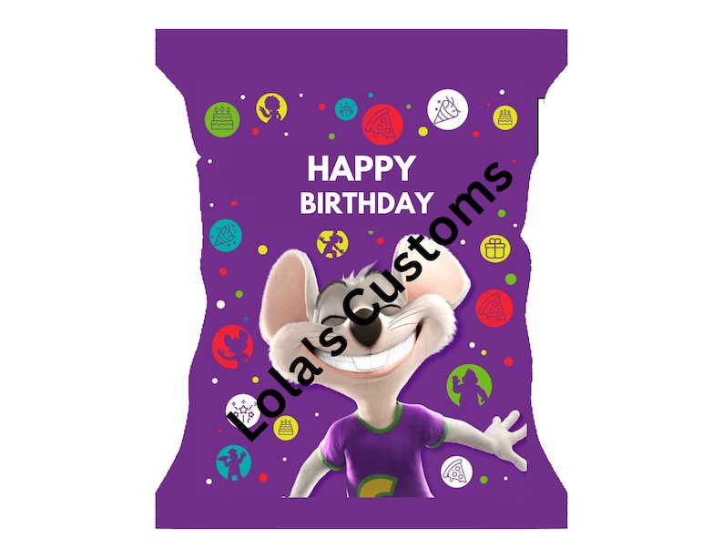 Chuck E Cheese Chip Bag PNG - DOWNLOAD ONLY - Etsy