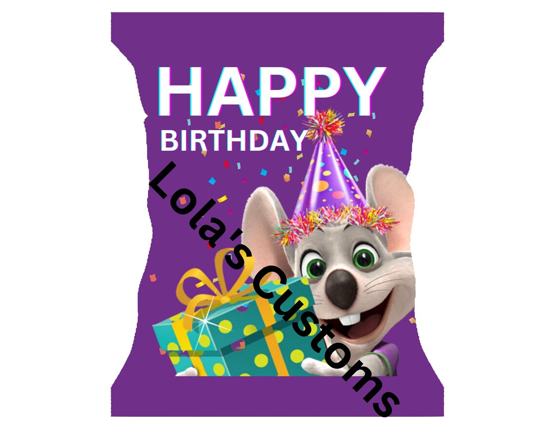 Chuck E Cheese Chip Bag PNG - DOWNLOAD ONLY - Etsy